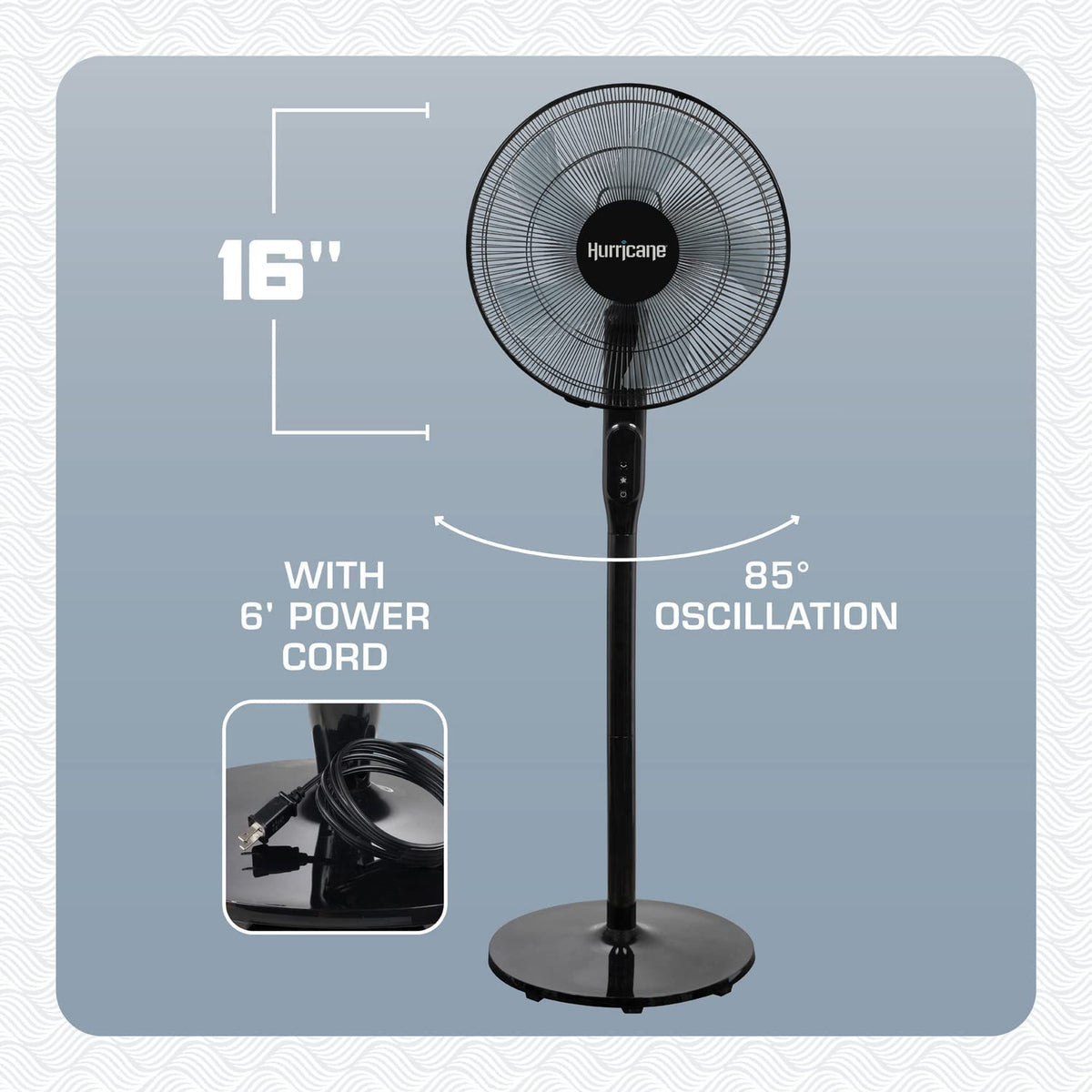 Hurricane®16" Standing Pedestal Fan - HGC736102 – Hurricane fans